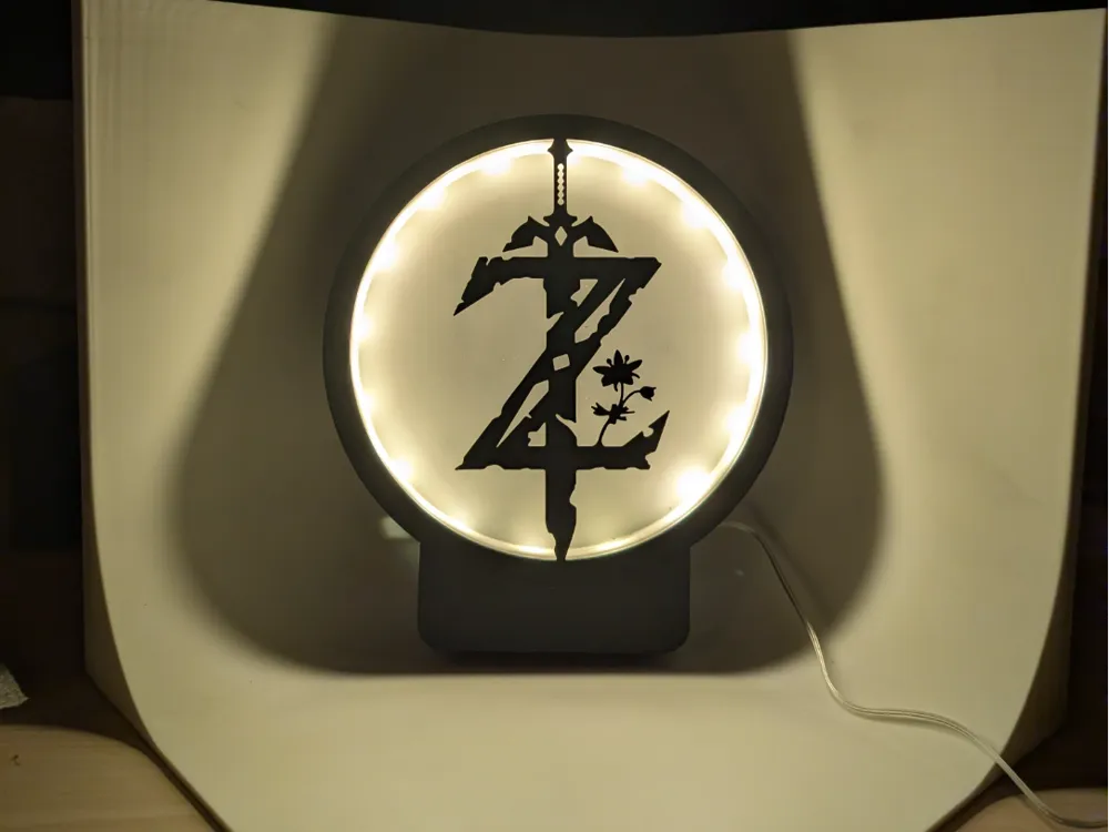 LED Silhouette Lamp Master Sword - Free 3D Print Model - MakerWorld