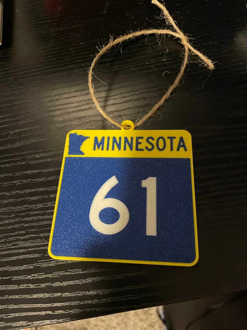 Minnesota 61 Highway Sign Ornament (MN61) by user_2763502774 - MakerWorld