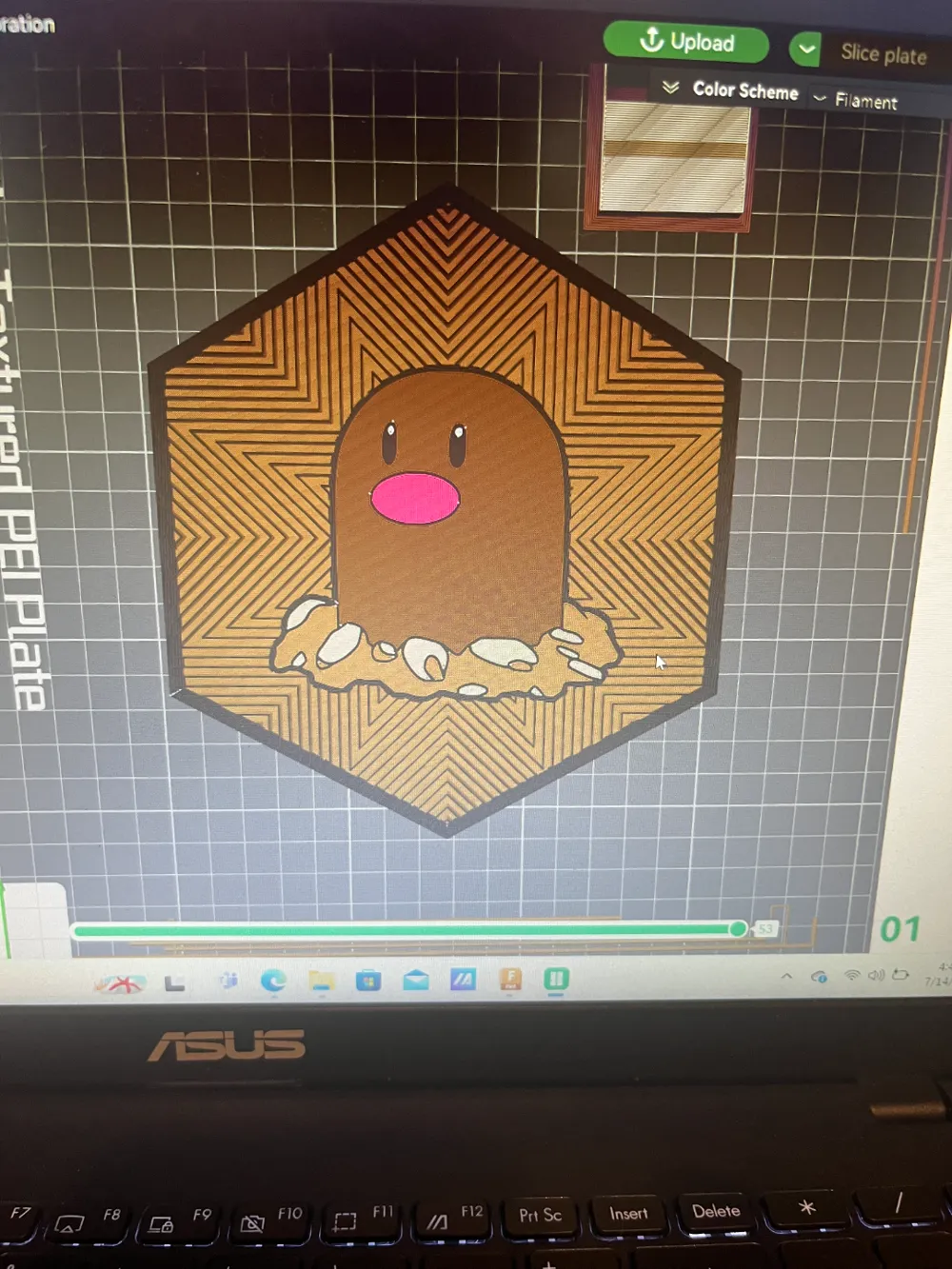 50 Diglett Hex Art by Laced Up Prints - MakerWorld