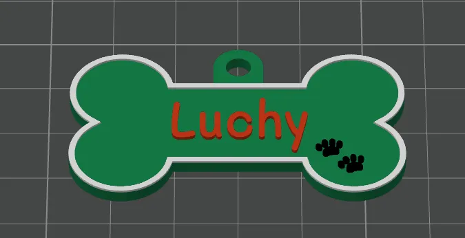 Bone shaped name tag by romano.peppe - MakerWorld