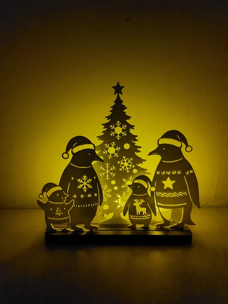 Christmas Penguin xmas tealight - Free 3D Print Model - MakerWorld