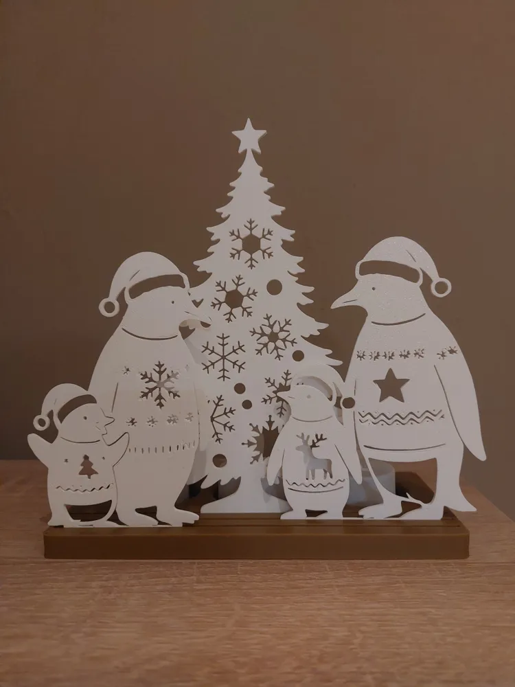 Christmas Penguin xmas tealight - Free 3D Print Model - MakerWorld