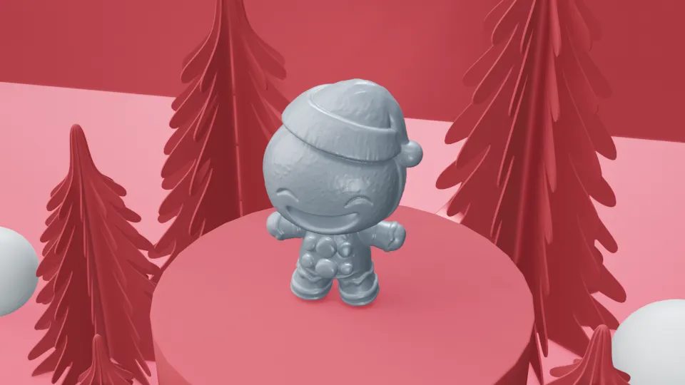 Christmas Chibi Gingerbread Man - Free 3D Print Model - MakerWorld
