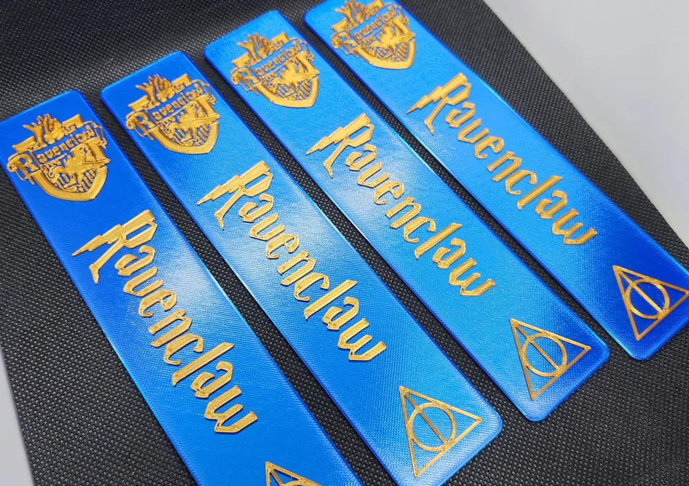 Harry Potter House Bookmarks 2 Color by Triple G Workshop - MakerWorld