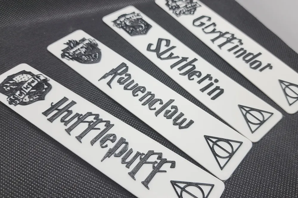 Harry Potter House Bookmarks 2 Color by Triple G Workshop - MakerWorld
