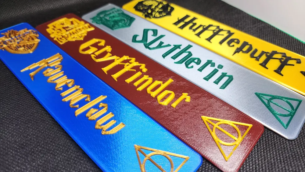 Harry Potter House Bookmarks 2 Color - Free 3D Print Model - MakerWorld