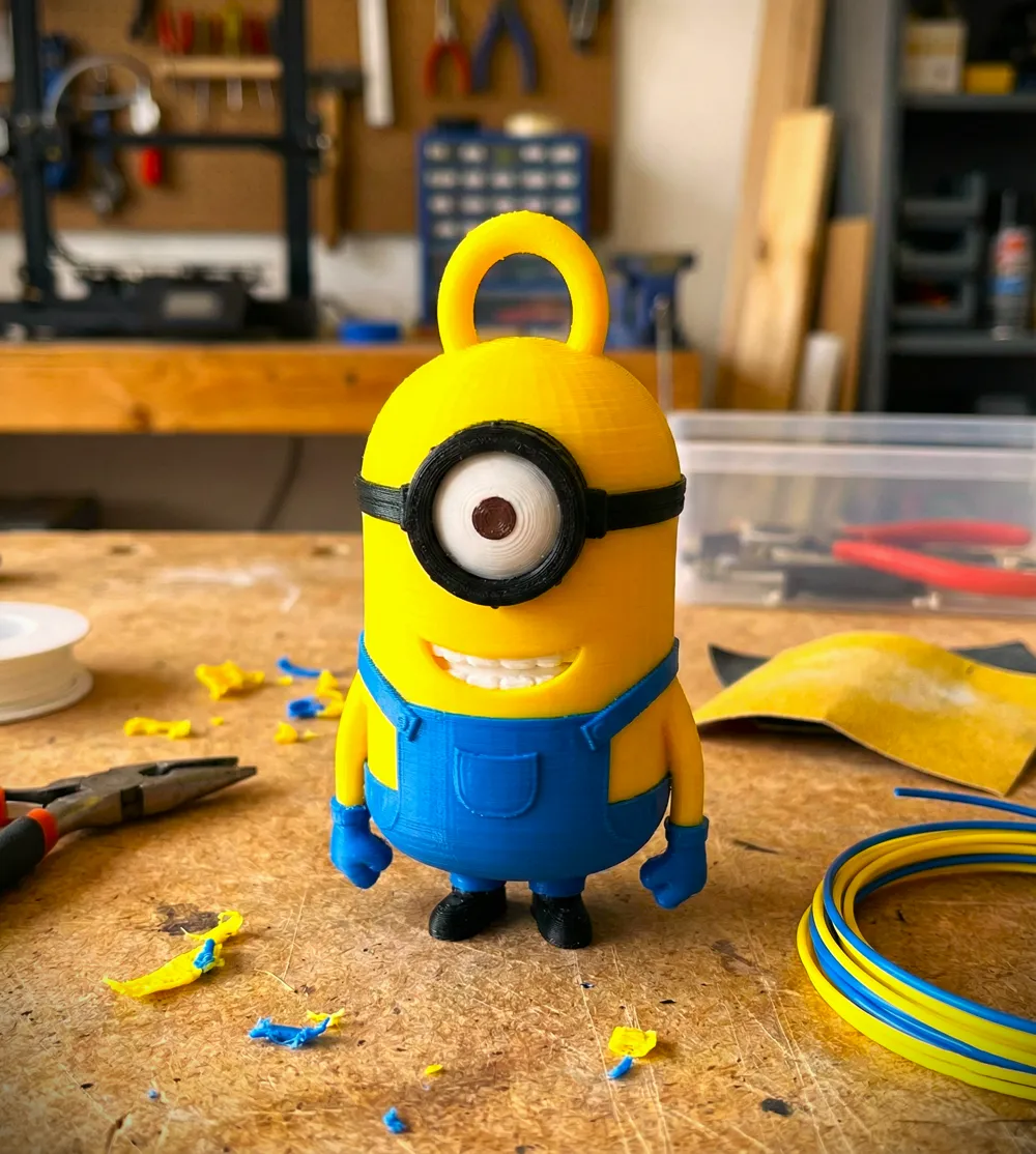 Stuart the Minion - Cute Keychain & Figure - Free 3D Print Model ...