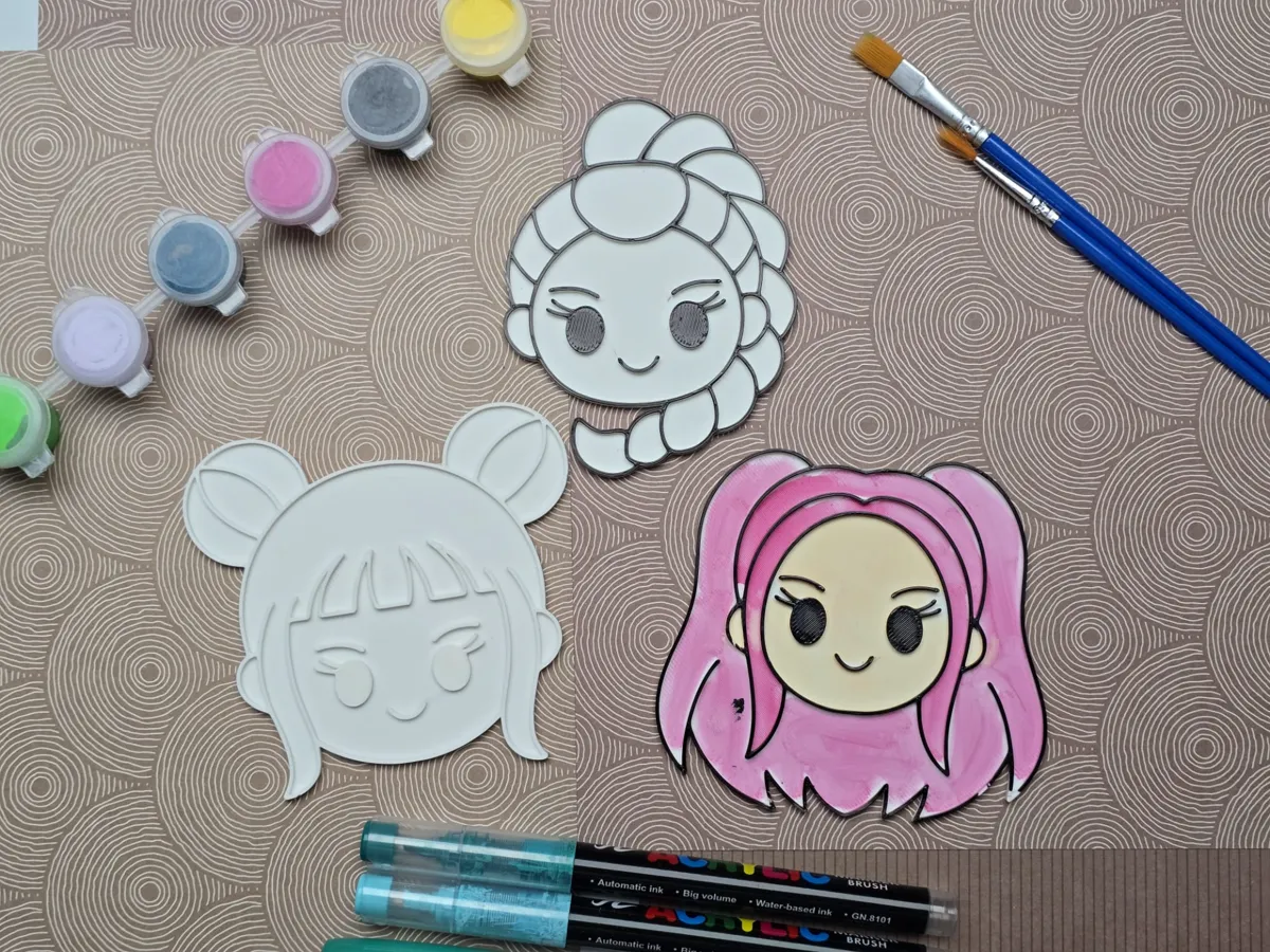 Kpop Demon Hunters Coloring Craft Set 5 - Free 3D Print Model - MakerWorld