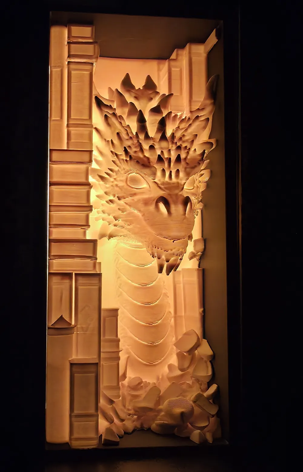 The Dragon’s Guard – Eternal Flame LED Book Nook - Free 3D Print Model ...
