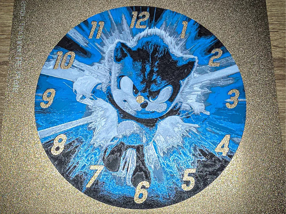 Sonic Clock Face by Crazyproductions MakerWorld: Download Free 3D Models