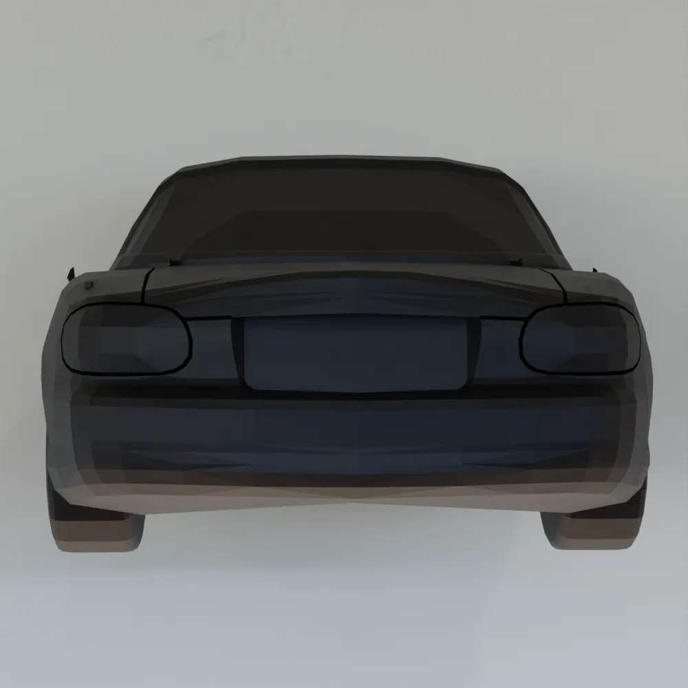 Mazda Miata MX5 Wall Art - Rear View - Free 3D Print Model - MakerWorld