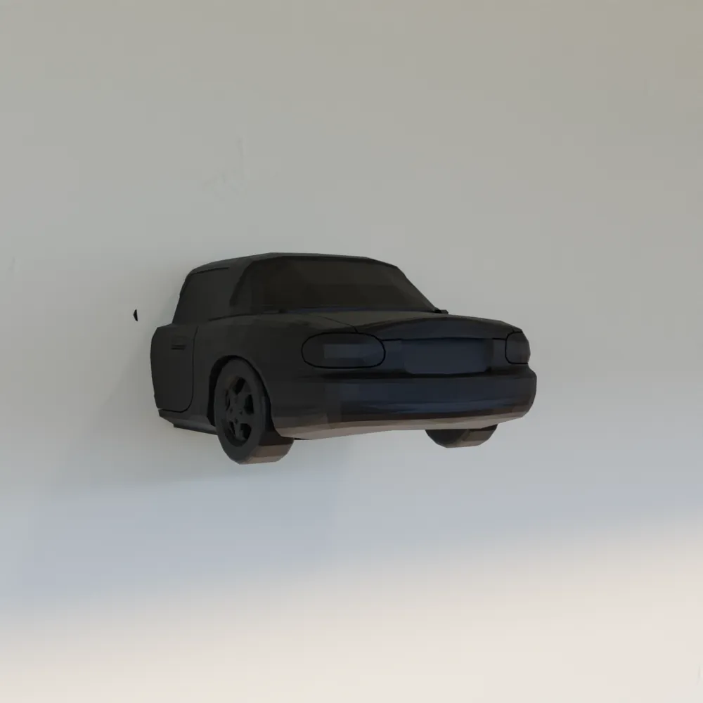 Mazda Miata MX5 Wall Art - Rear View - Free 3D Print Model - MakerWorld