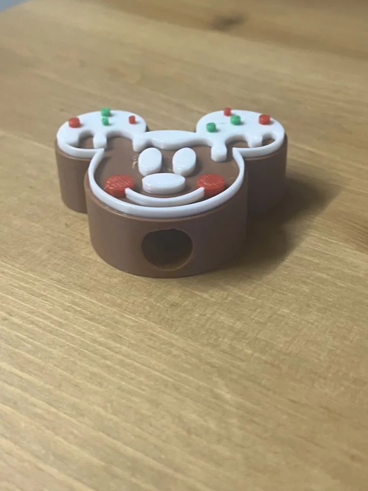 gingerbread mickey mouse stanley straw topper - Free 3D Print Model ...