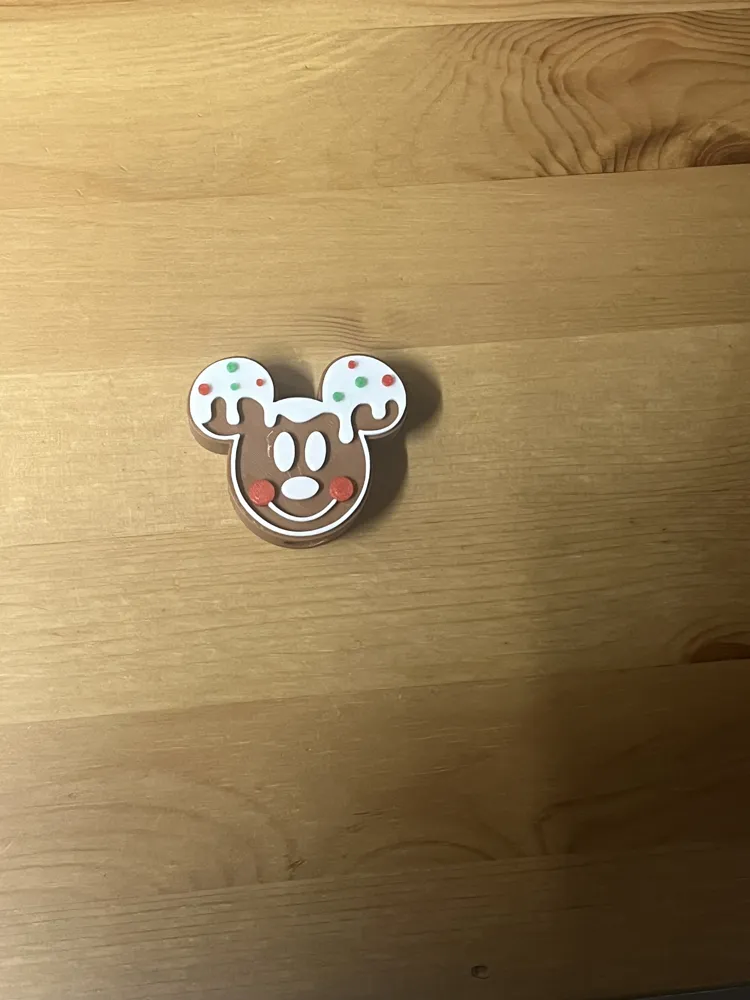 gingerbread mickey mouse stanley straw topper - Free 3D Print Model ...