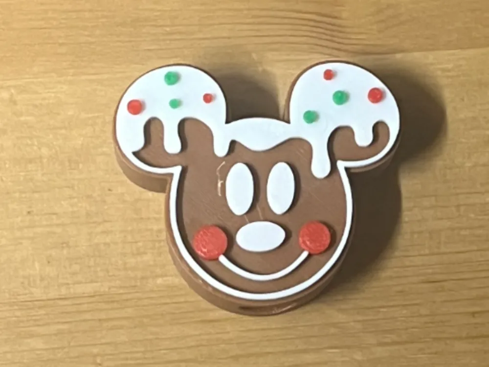 gingerbread mickey mouse stanley straw topper - Free 3D Print Model ...