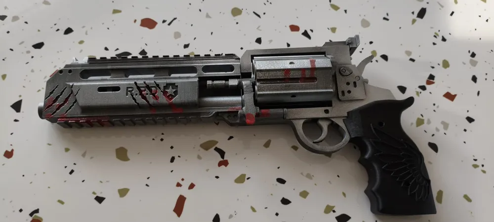 RE9 Leon S. Kennedy - Requiem Revolver - Free 3D Print Model - MakerWorld