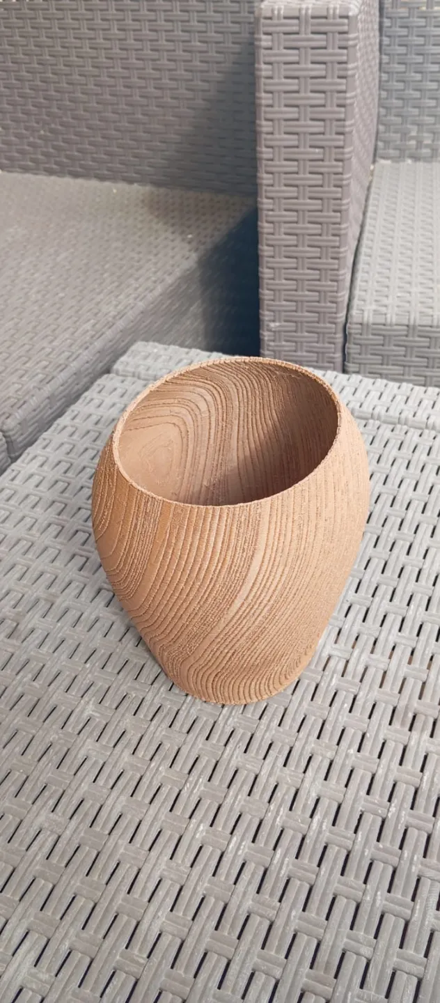 Wooden Vase Pla Wood by Fabbiotto MakerWorld: Download Free 3D Models