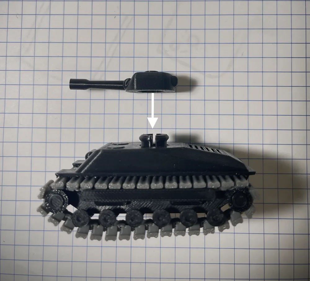 mini tank (print in place tracks) movable turret by Andrew Brown ...