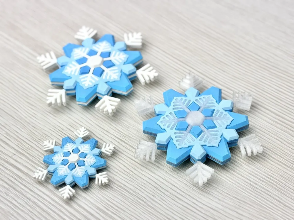 Crystal Layer Snowflake - Free 3D Print Model - MakerWorld