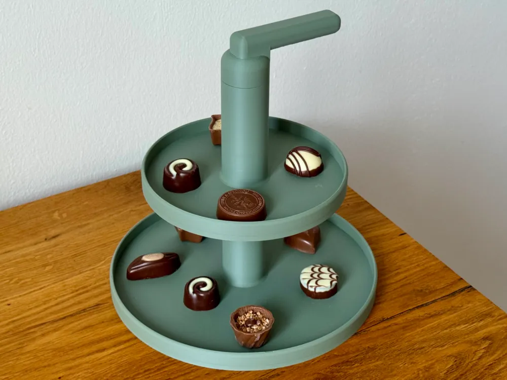 Breakfast Etagere | 2-Tier Serving Tray - Free 3D Print Model - MakerWorld