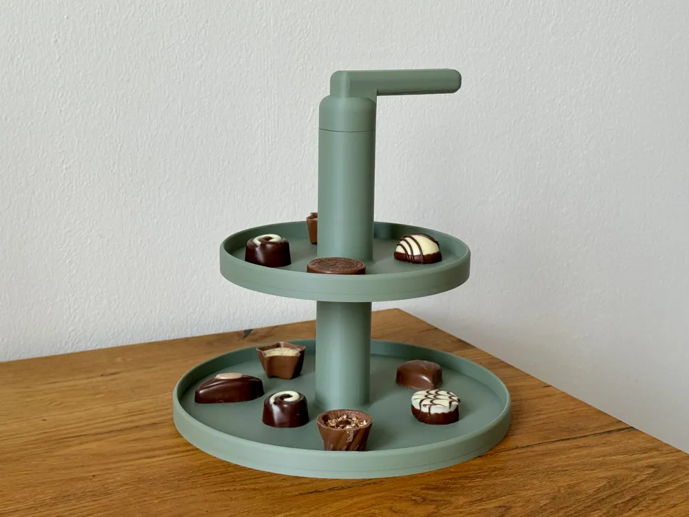 Breakfast Etagere | 2-Tier Serving Tray - Free 3D Print Model - MakerWorld