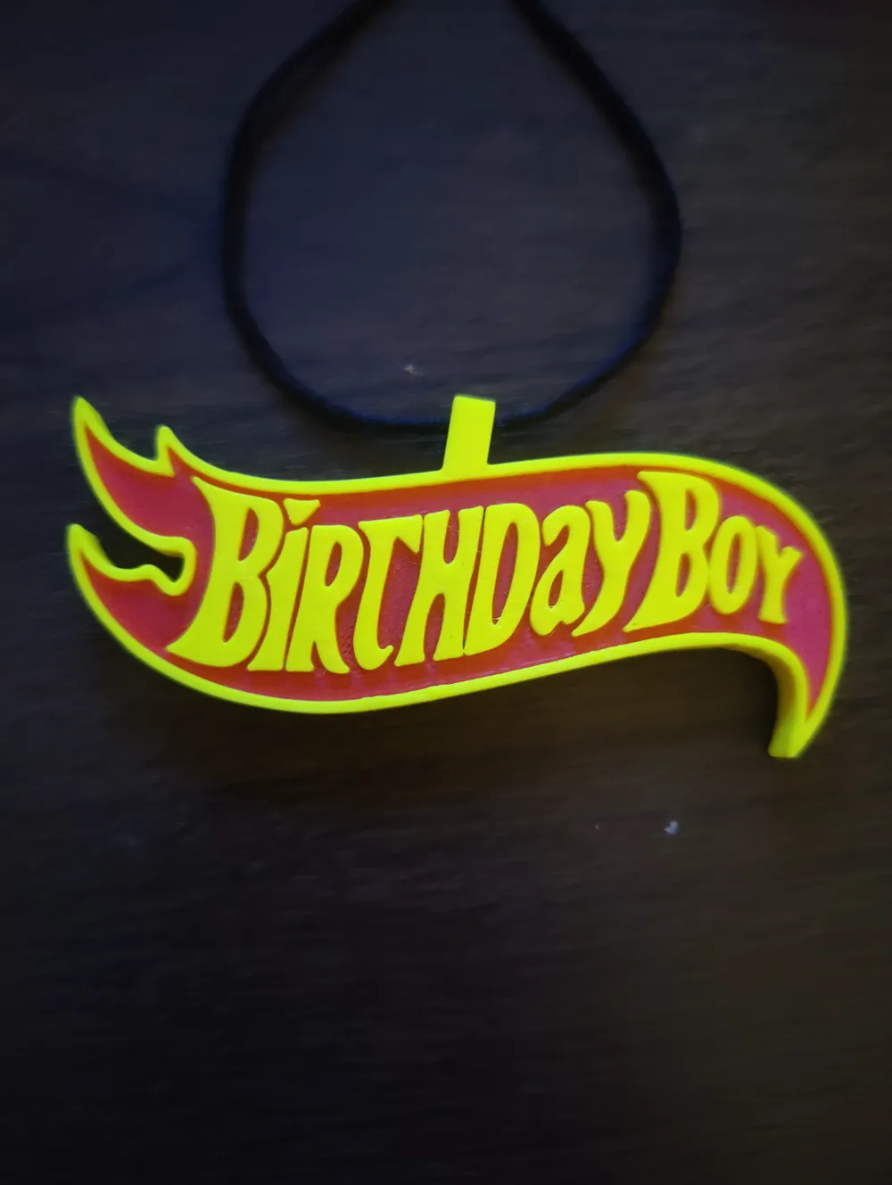 Birthday Boy hot wheels themed necklace by Uncle Joeys Creations ...