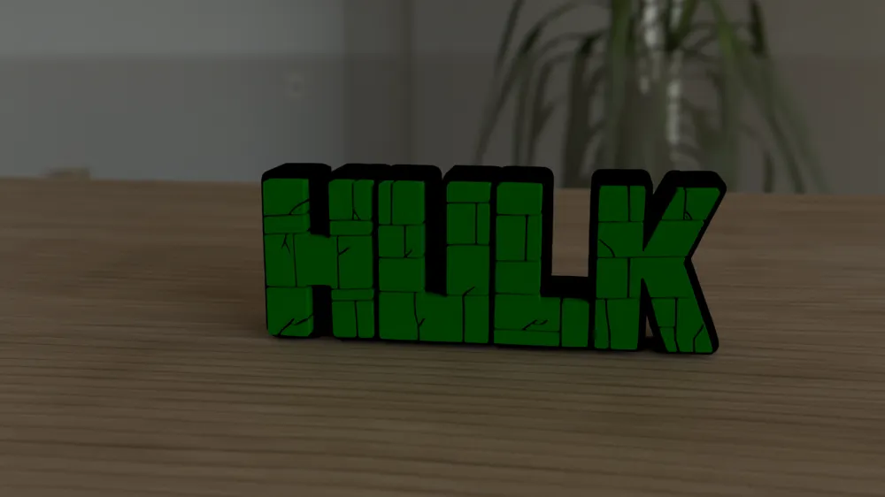 Hulk Logo display decoration by OrangeSs - MakerWorld