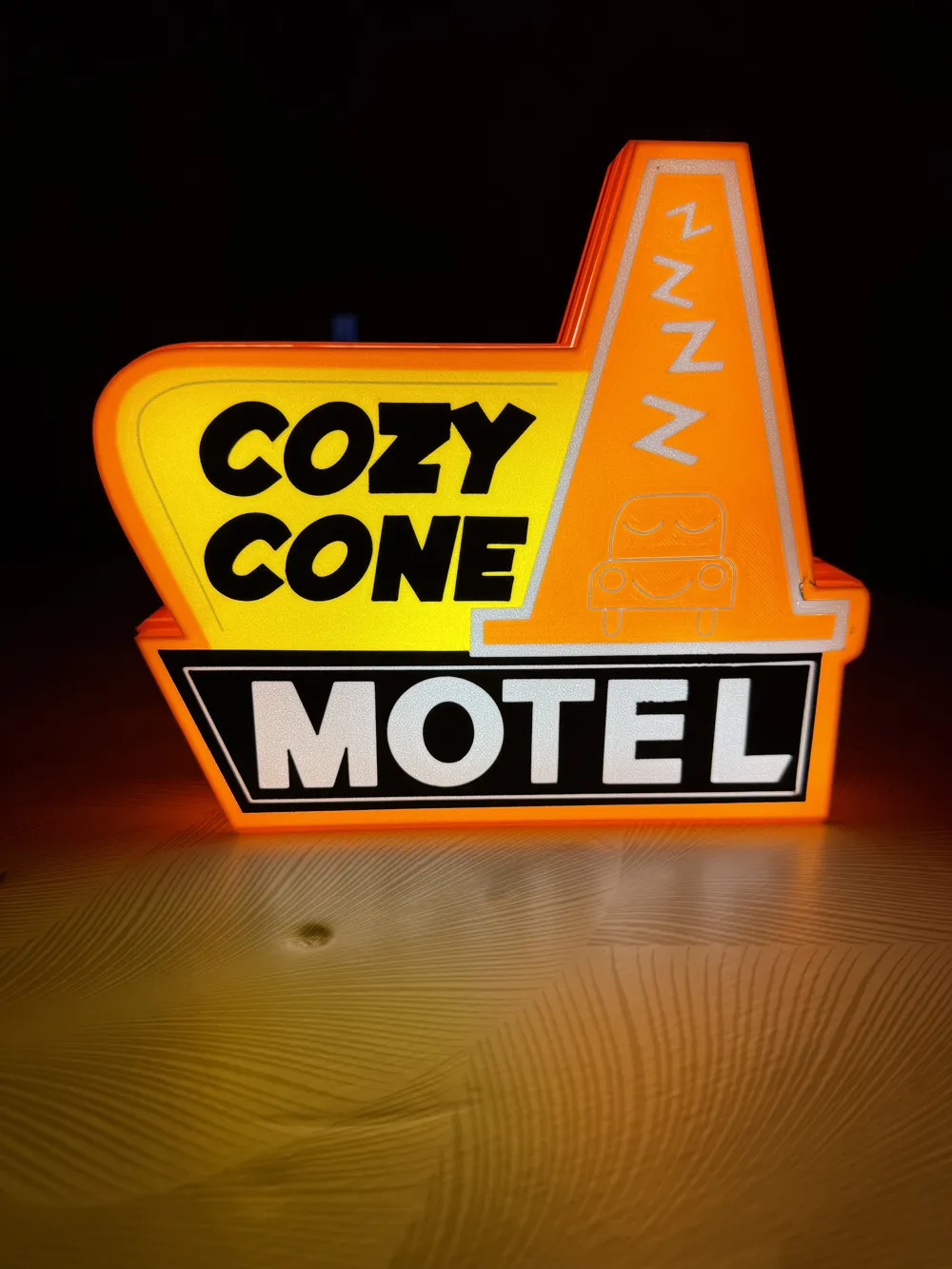 Cozy Cone Motel Lightbox Lamp – For Kids’ Rooms - Free 3D Print Model ...