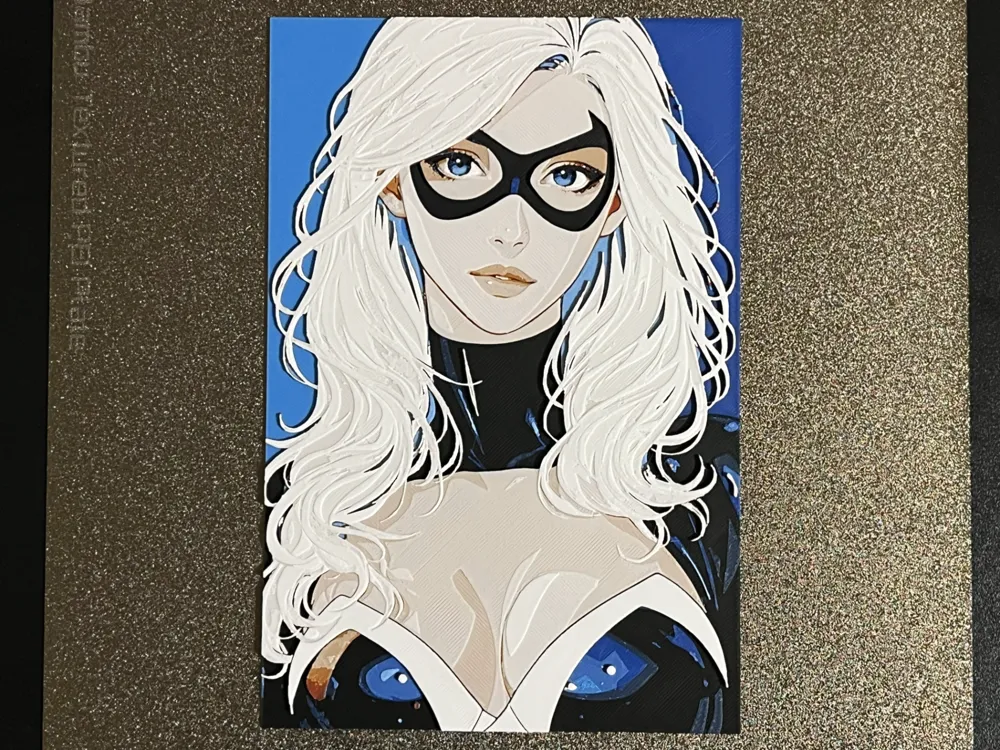 黑猫 漫威 Hueforge - 免费 3D 打印模型 - MakerWorld