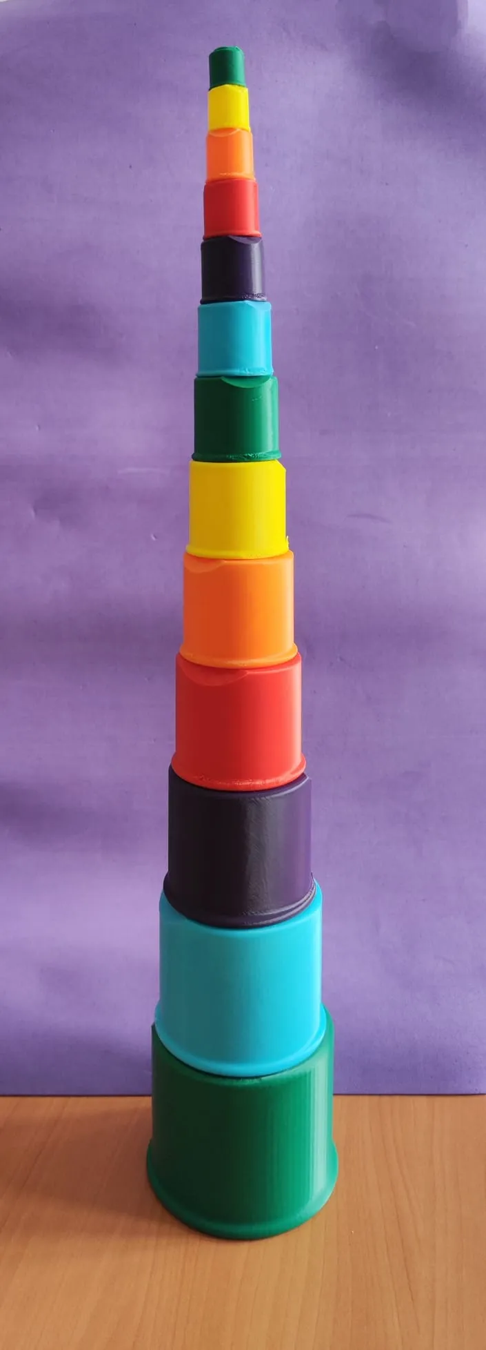 Stackable Toy Cups for Smarter Baby Pyramid Tower by terxo MakerWorld ...