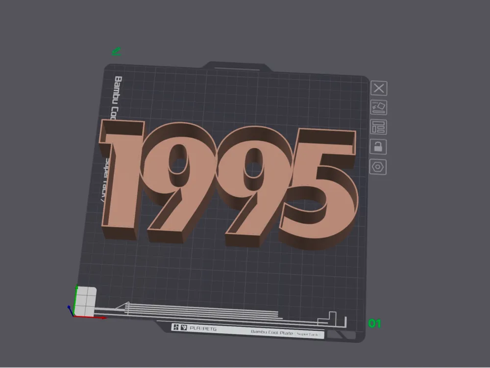 Numbers 1995 for filling with moss birthday by Rabauke1986MakerWorld ...