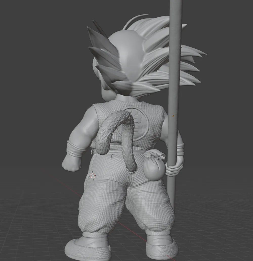 LIFE SIZE KID GOKU DISPLAY STATUE - Free 3D Print Model - MakerWorld
