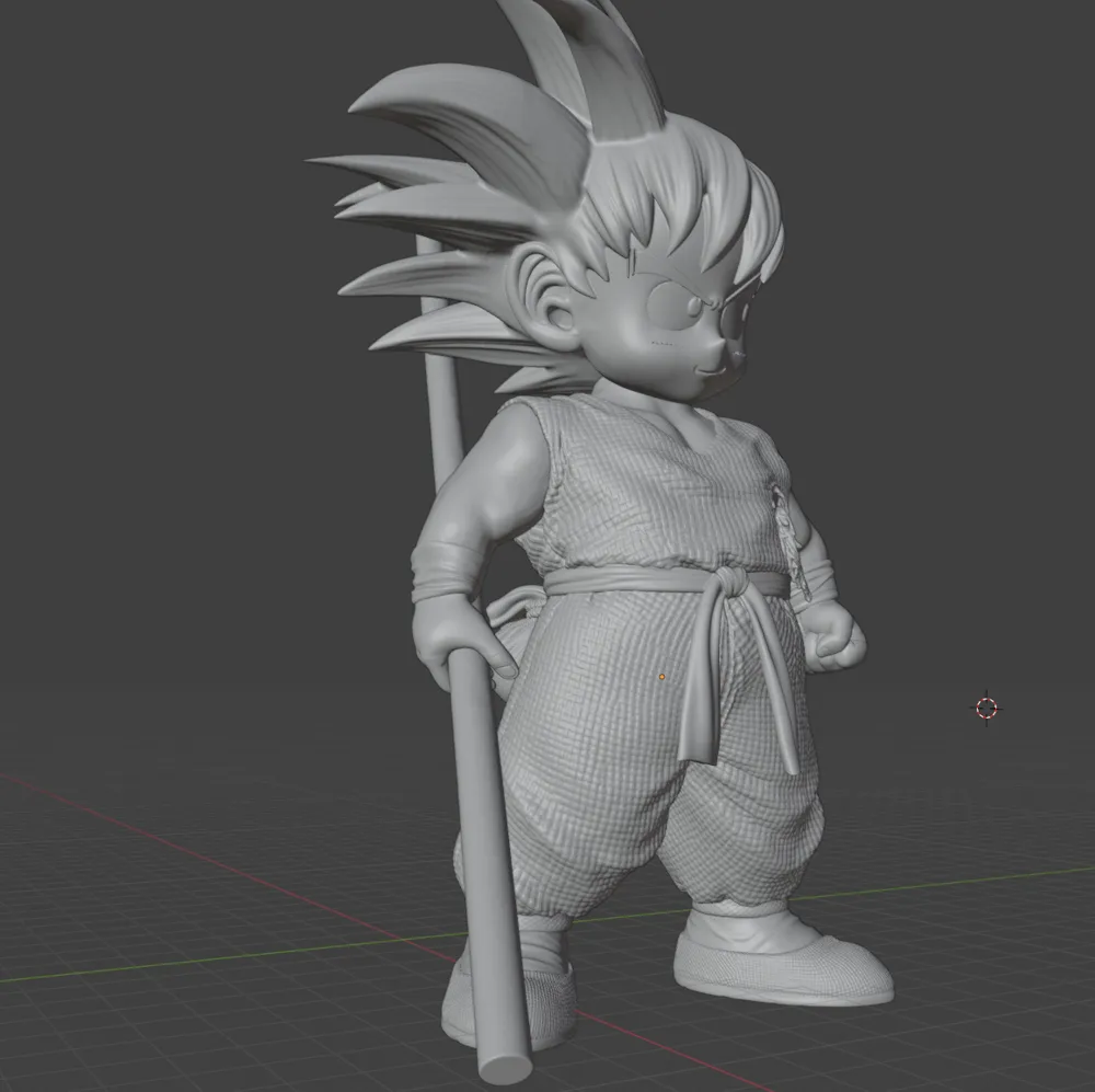 LIFE SIZE KID GOKU DISPLAY STATUE - Free 3D Print Model - MakerWorld