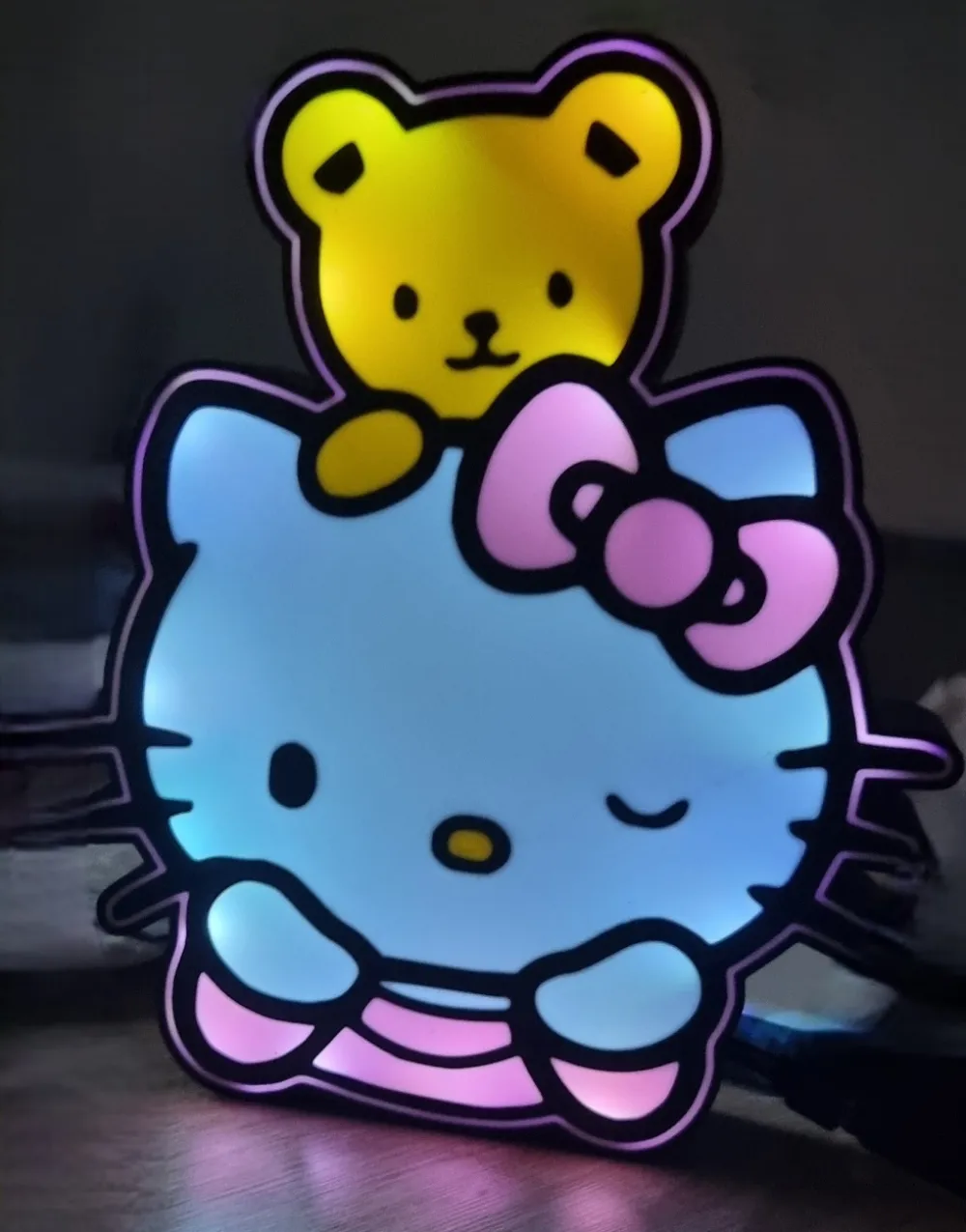 Light Box Hello Kitty mit Teddy by loki2301 - MakerWorld