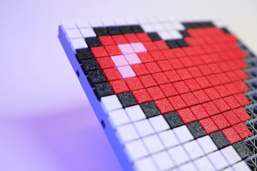Pixel Heart Puzzle by K-Studio.ca - MakerWorld