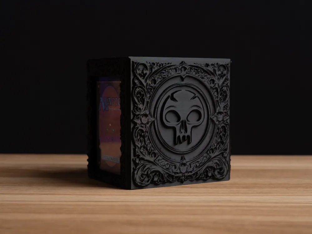 Embossed MTG Swamp Black Mana Deck Box - Free 3D Print Model - MakerWorld