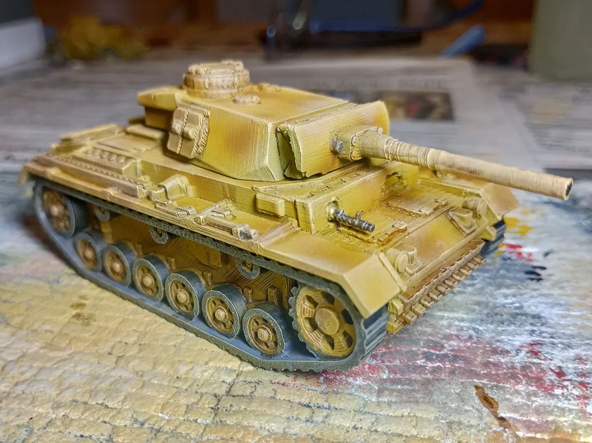 Panzer III Ausf. J 1:56 比例 (28毫米) - 免费 3D 打印模型 - MakerWorld