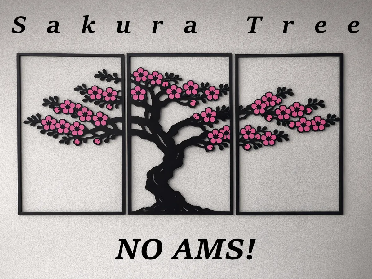 Sakura Tree Wall decoration - Free 3D Print Model - MakerWorld