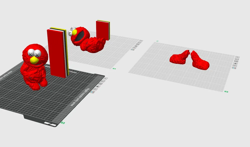 Elmo Kaws - Free 3D Print Model - MakerWorld