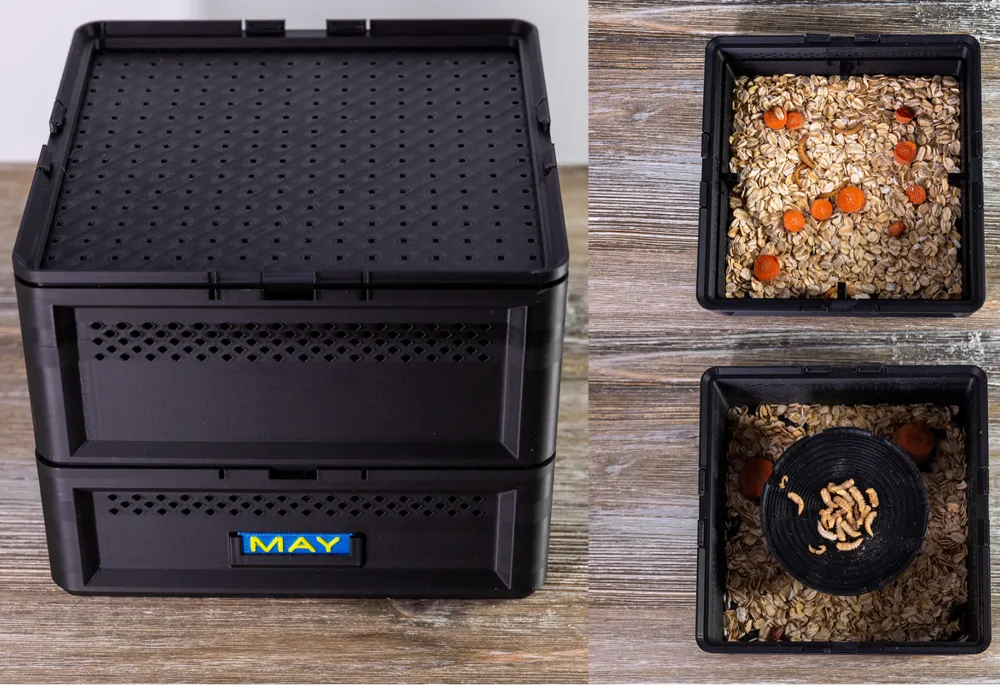 Mini Mealworm Farm by dry3210 MakerWorld: Download Free 3D Models