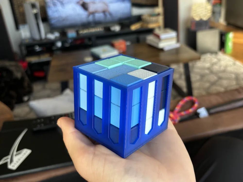 Curiosity Box SOMA Cube holder by buttface69 - MakerWorld
