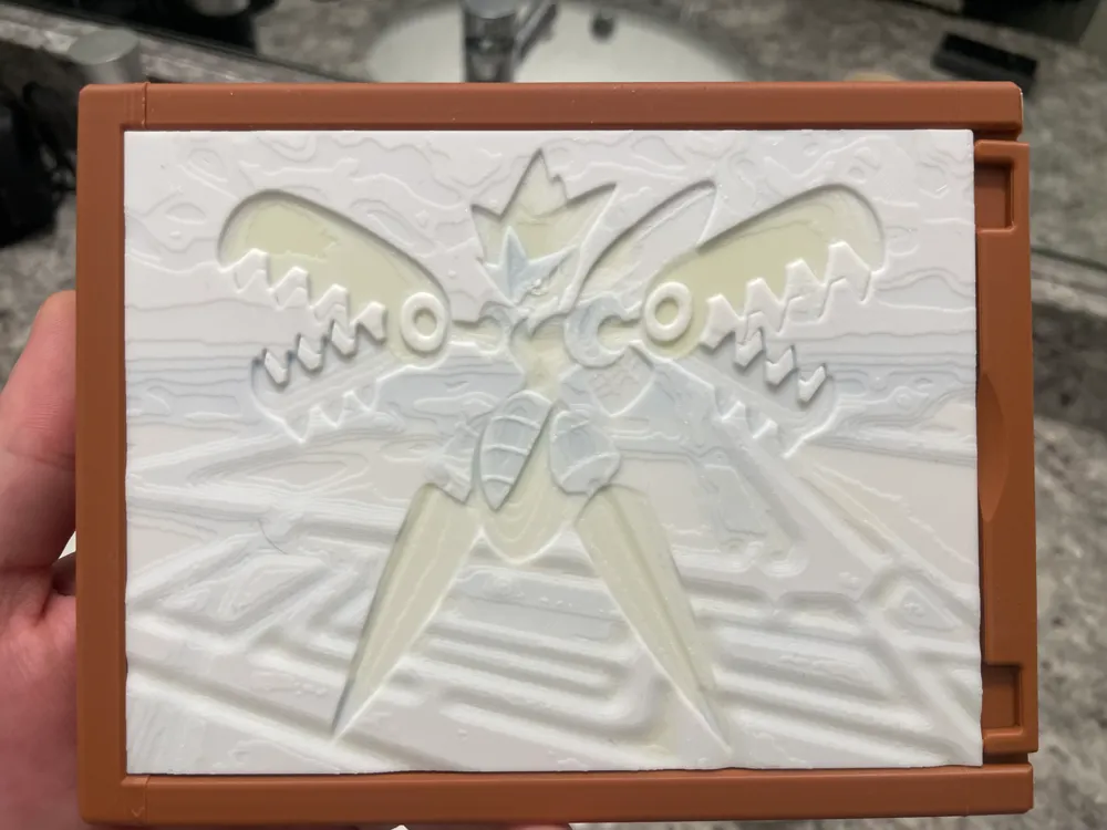 Shiny Scizor Lithophane - cmyk pokemon by TeddyB - MakerWorld