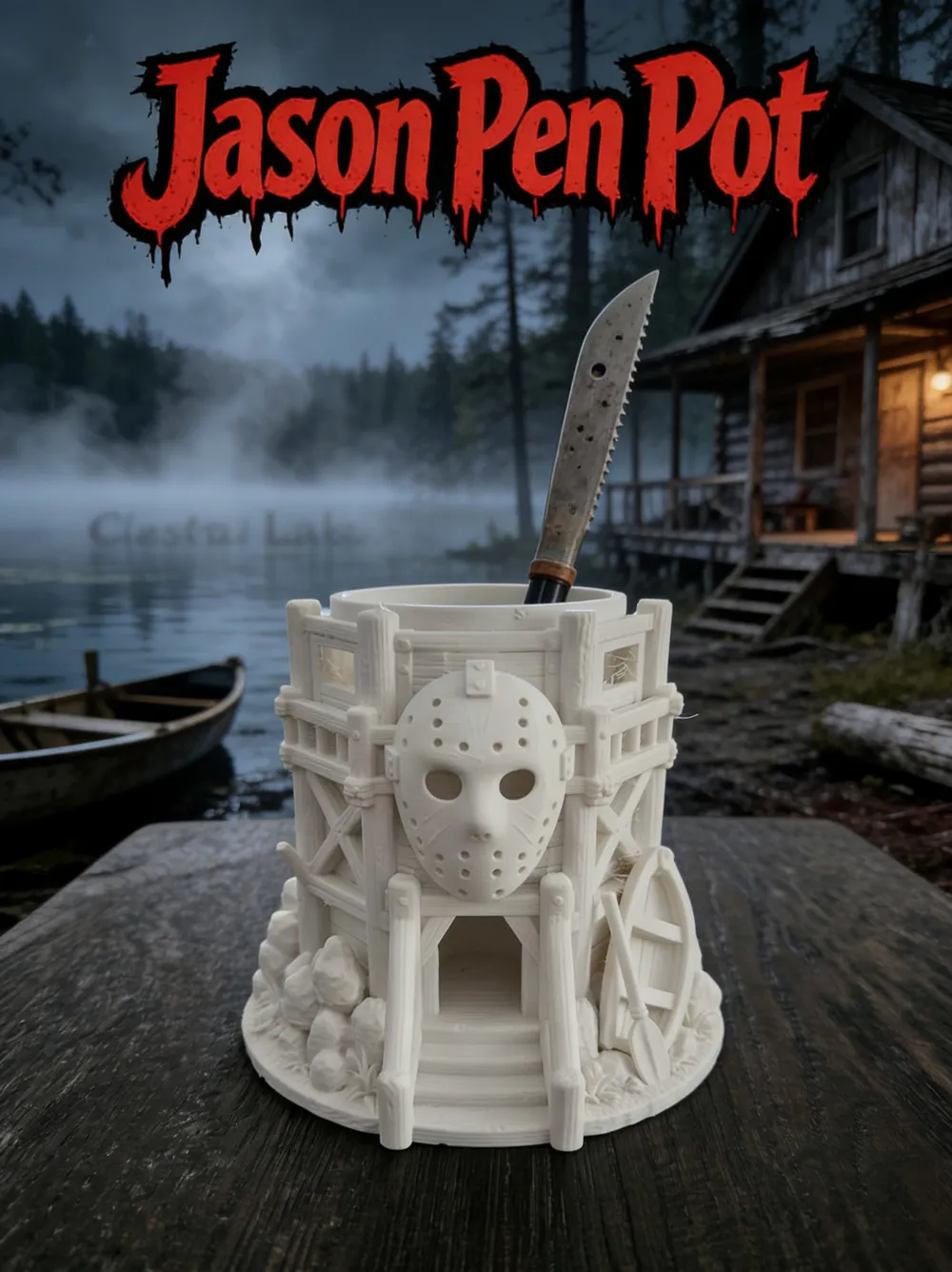 Friday The 13th Pen Pot - Free 3D Print Model - MakerWorld