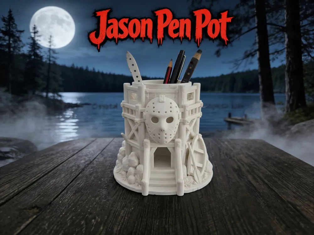 Friday The 13th Pen Pot - Free 3D Print Model - MakerWorld