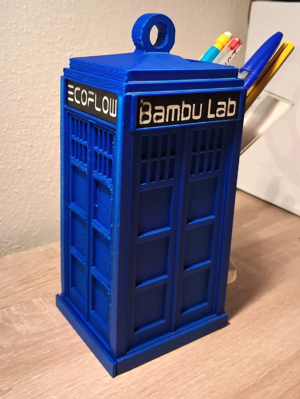Doctor Who Tardis Pen Holder - Free 3D Print Model - MakerWorld