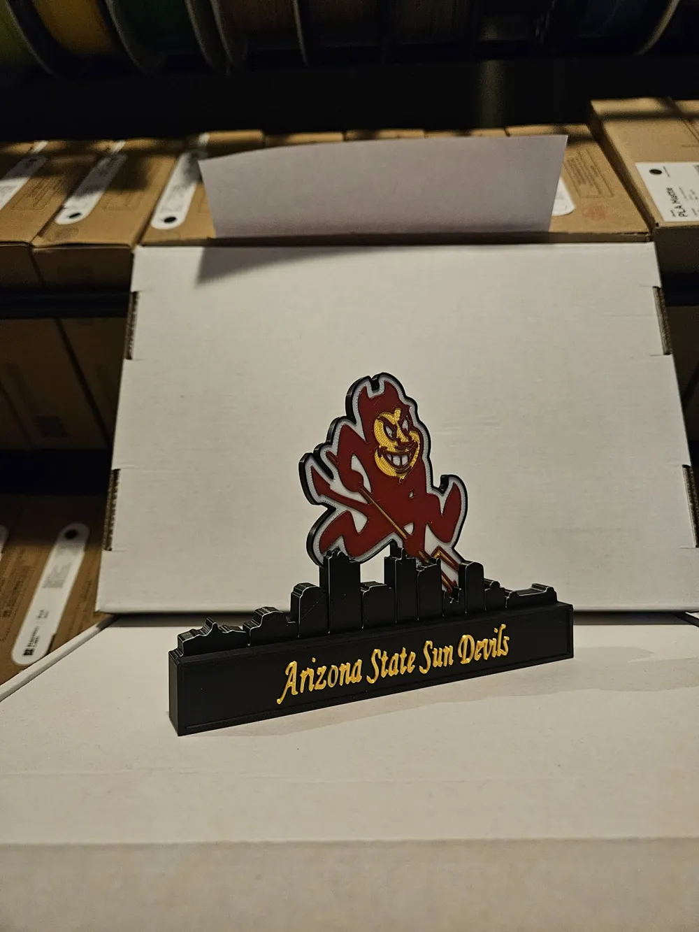 NCAA - Arizona state Sun Devils with skyline - Free 3D Print Model ...