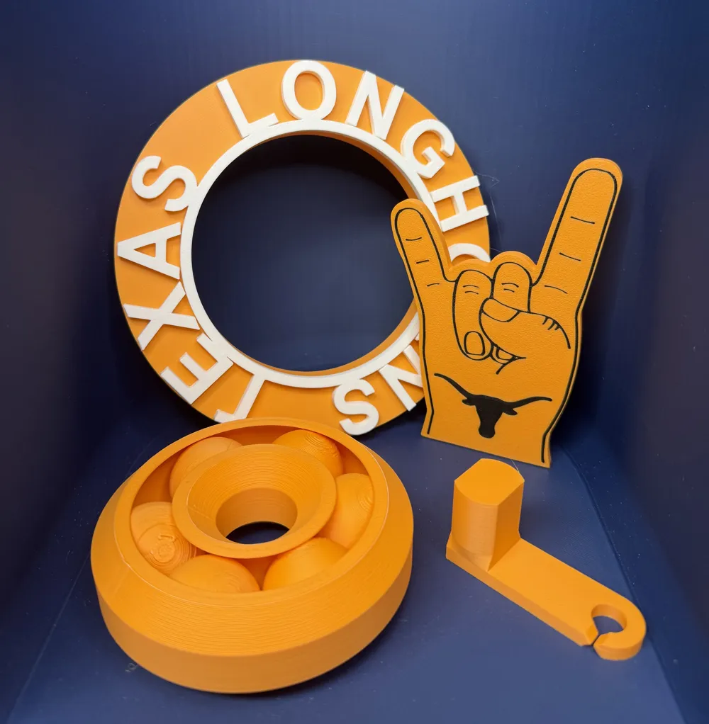 Hook 'Em Horns Spinning Chain - Texas Longhorns by jckrenrut MakerWorld ...