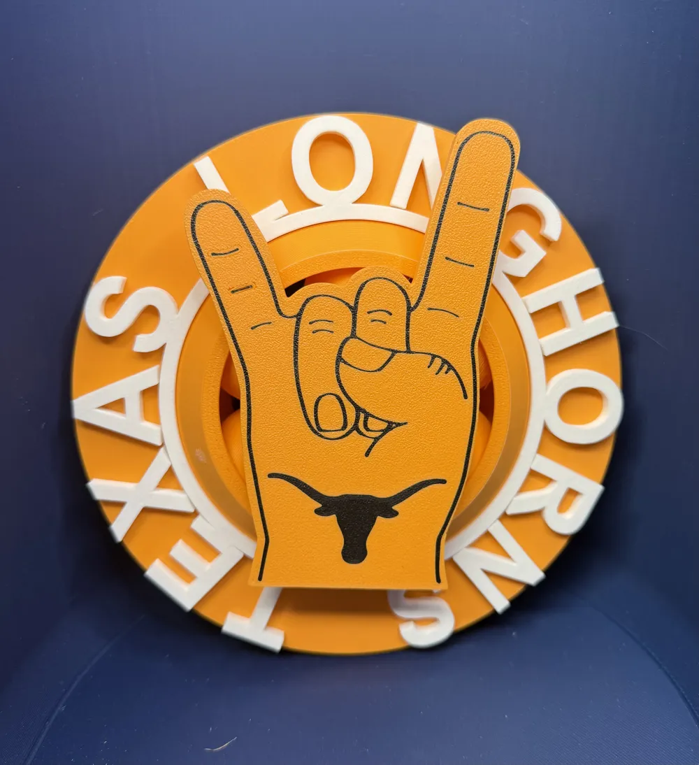 Hook 'Em Horns Spinning Chain - Texas Longhorns by jckrenrut MakerWorld ...