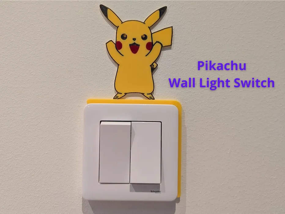 Pikachu Wall Light Switch Decoration by ES3DPrint MakerWorld: Download ...