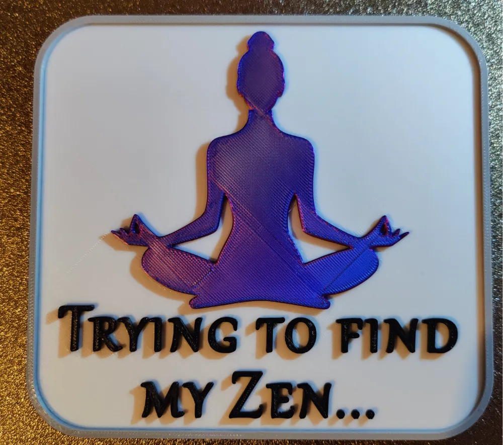 Meditation Sign. Finding Zen by nera41 - MakerWorld